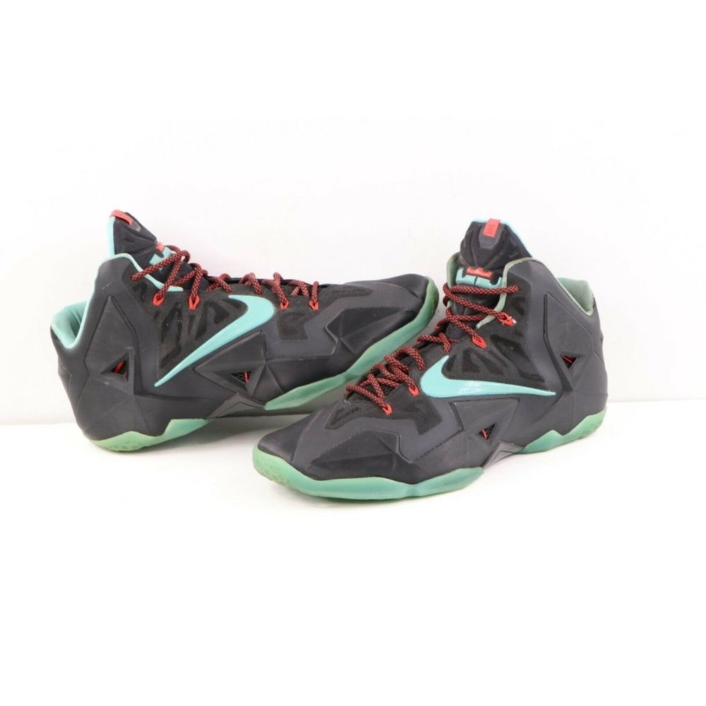 Nike Lebron Xi 11 Black Diffused Jade Basketball Snea… - Gem